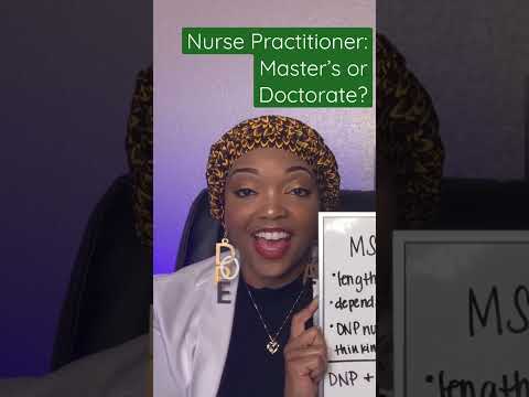 Nurse Practitioner: Master’s or Doctorate? #shorts #np #nursingschool #msn #dnp #nursepractitioner