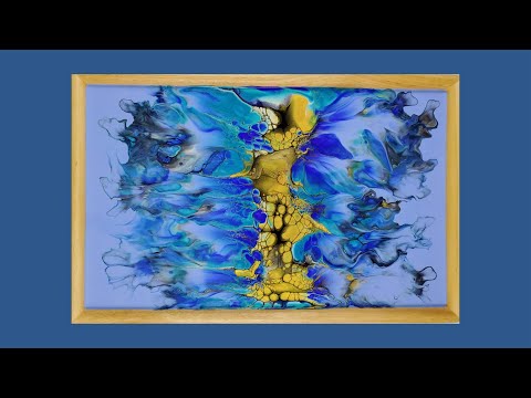 (373) New Blue Stunner! Easy Cells! acrylic pouring cells | flow art | fluid art technique