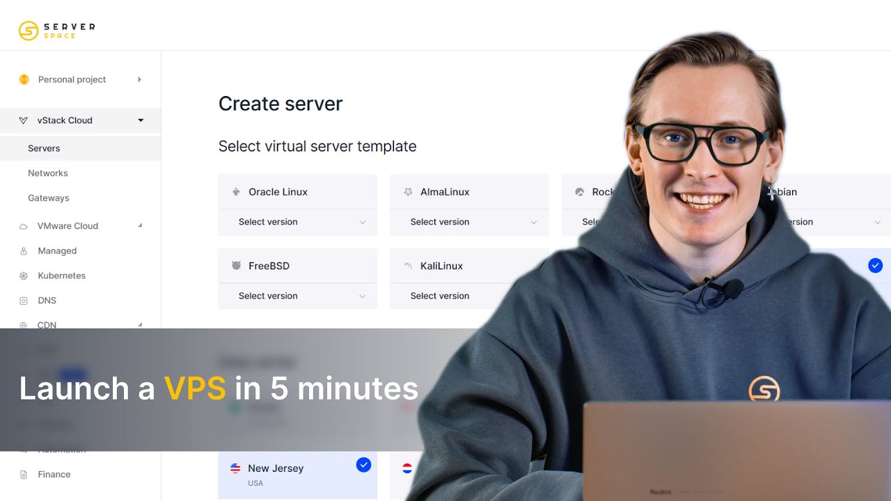 How to deploy a VPS server step by step? Serverspace cloud tutorial