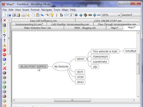 Mindmapping with FreeMind