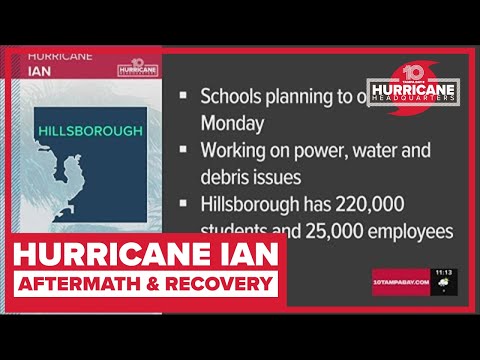 Hillsborough County Schools works to reopen Monday following Hurricane Ian