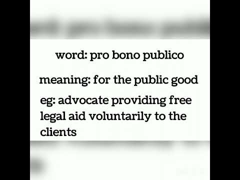 Pro bono #legal term