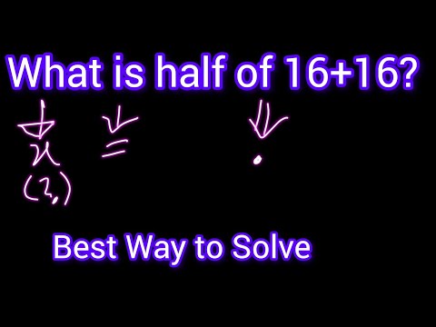 What is half of 16+16?(Half of sixteen plus sixteen)