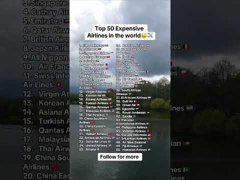 Top 50 expensive airlines in the world #shorts #country