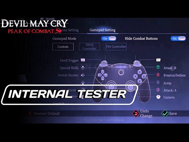 How to play Devil May Cry Peak of Combat with a controller?