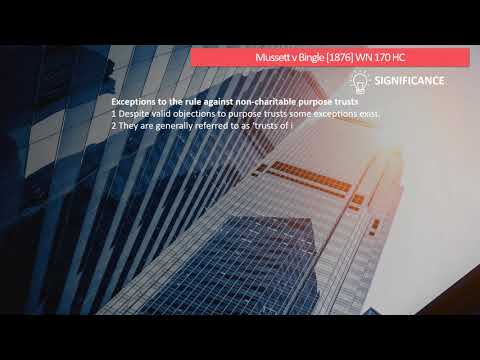 [Case Law Equity &Trust] Mussett v Bingle [1876] WN 170 HC