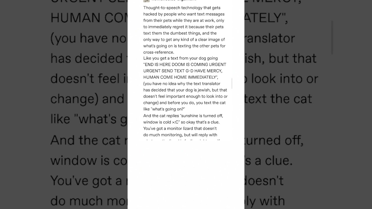 A Pet Texting Tumblr Post