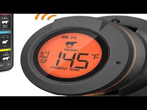 Wireless Meat Thermometer Digital Bluetooth Cooking Food Thermometer BBQ Grill Oven Smoker Support 2