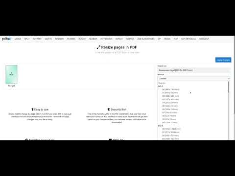 How to resize pages in a PDF file