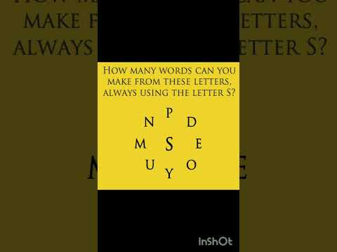 How many words can you make from these letters, always using S? #answer #braingames #youtube #iq