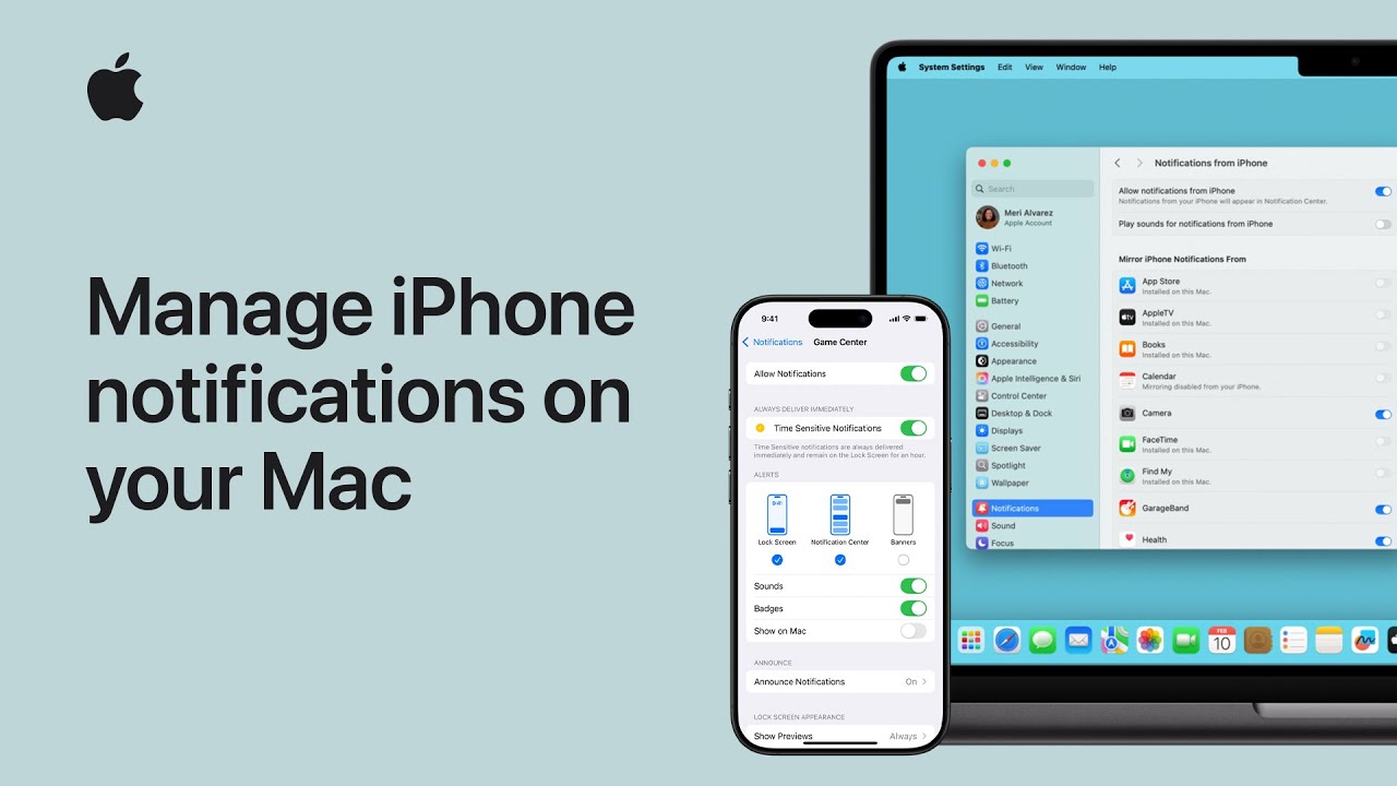 How to manage iPhone notifications on your Mac | Apple Support