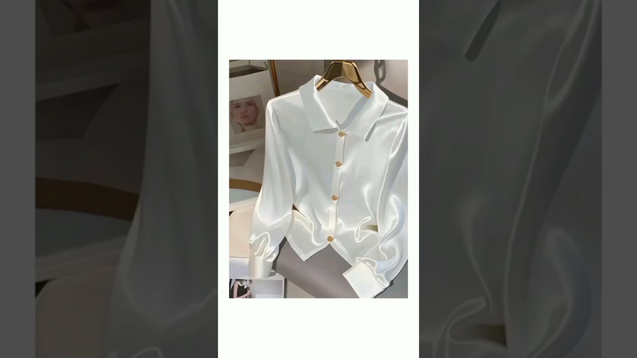 Elegant White Satin Blouse for Women | Temu USA Fashion | Link in Description 🇺🇸✨