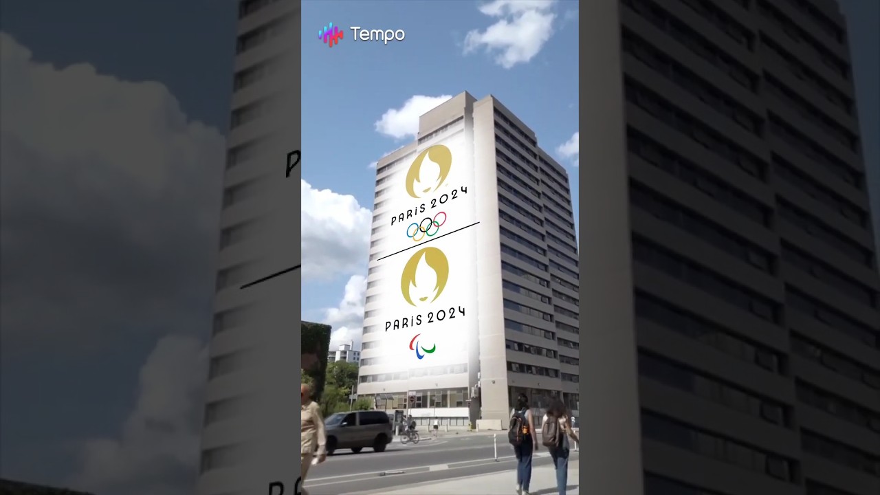 Paper-Absorbing​ Building​ Olympic &​ Paralympic Paris 2024 #Shorts