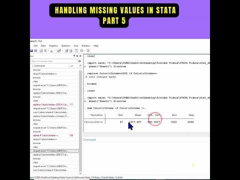 5. Handling Missing Values in Stata || Introduction to Stata for Beginners #stata #statatutorial