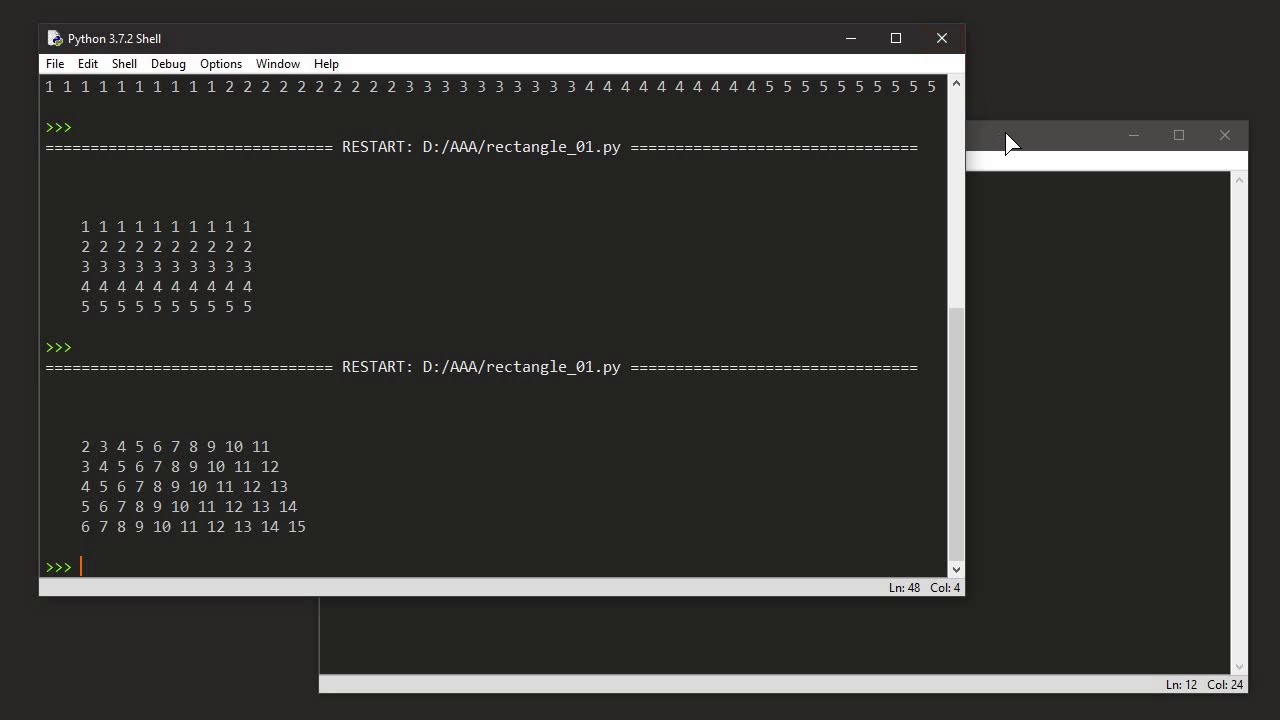 Python Programming for Fun - Number Rectangle 1