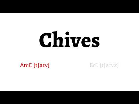 How to Pronounce chives in American English and British English