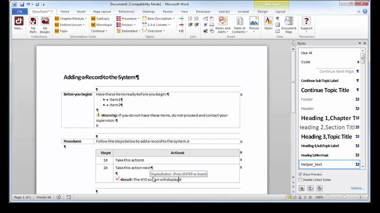 Getting Started with DocuTools 7
