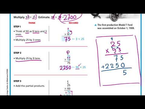 Go Math 4th grade Lesson 3.5 Multiply with Regrouping