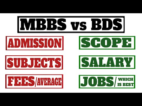 MBBS vs BDS | Which is better MBBS or BDS | VS SERIES