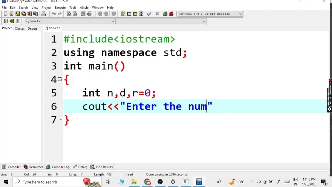 c++ program to reverse a number using while loop