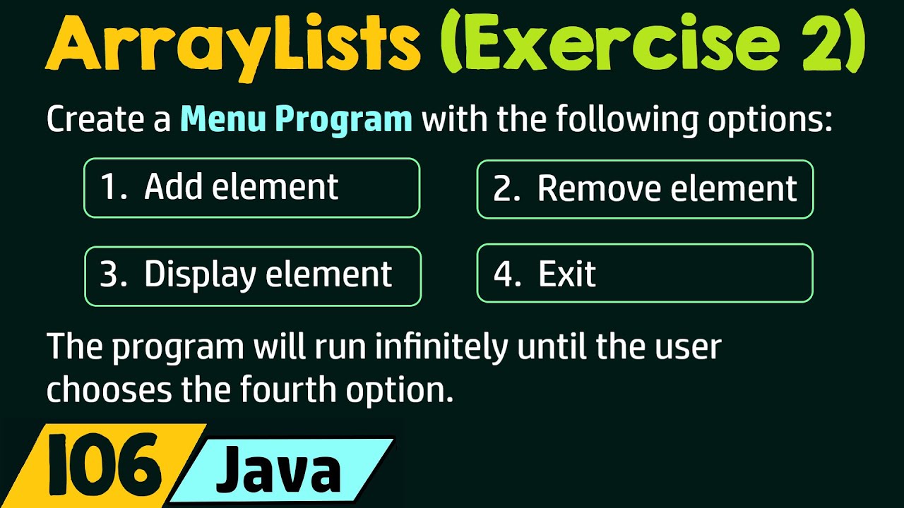 ArrayLists (Exercise 2)