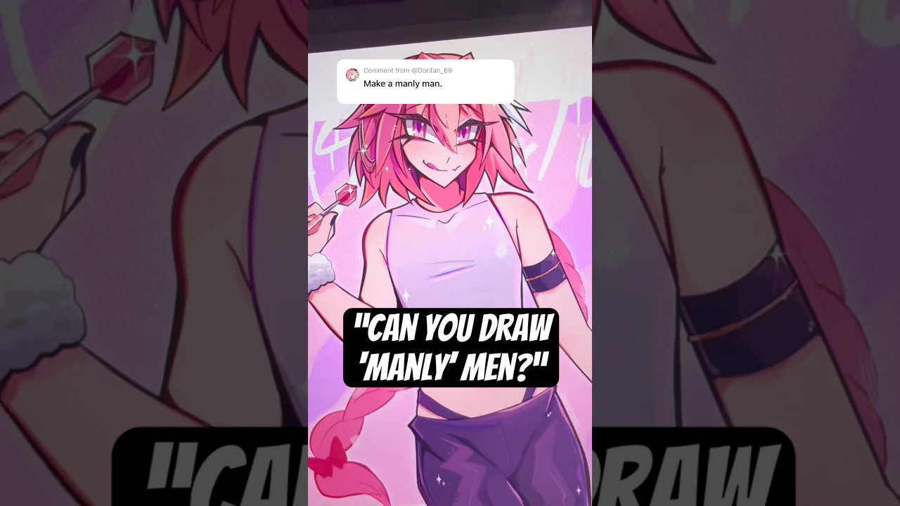 “femboy” artist draws manly men