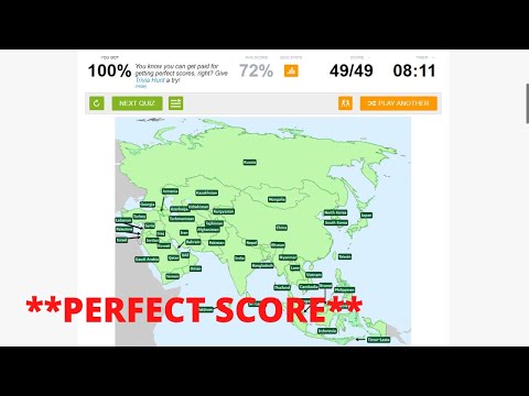 Sporcle: Asian countries quiz **PERFECT SCORE**