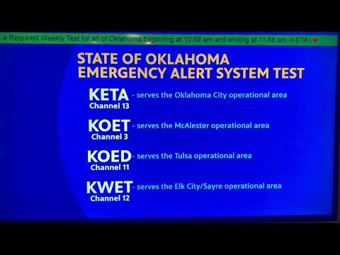 OETA State Of Oklahoma Emergency Alert System Test
