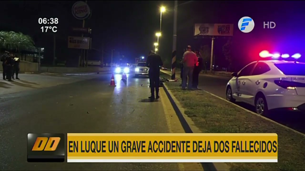 Dos jóvenes fallecen en accidente de tránsito en Luque