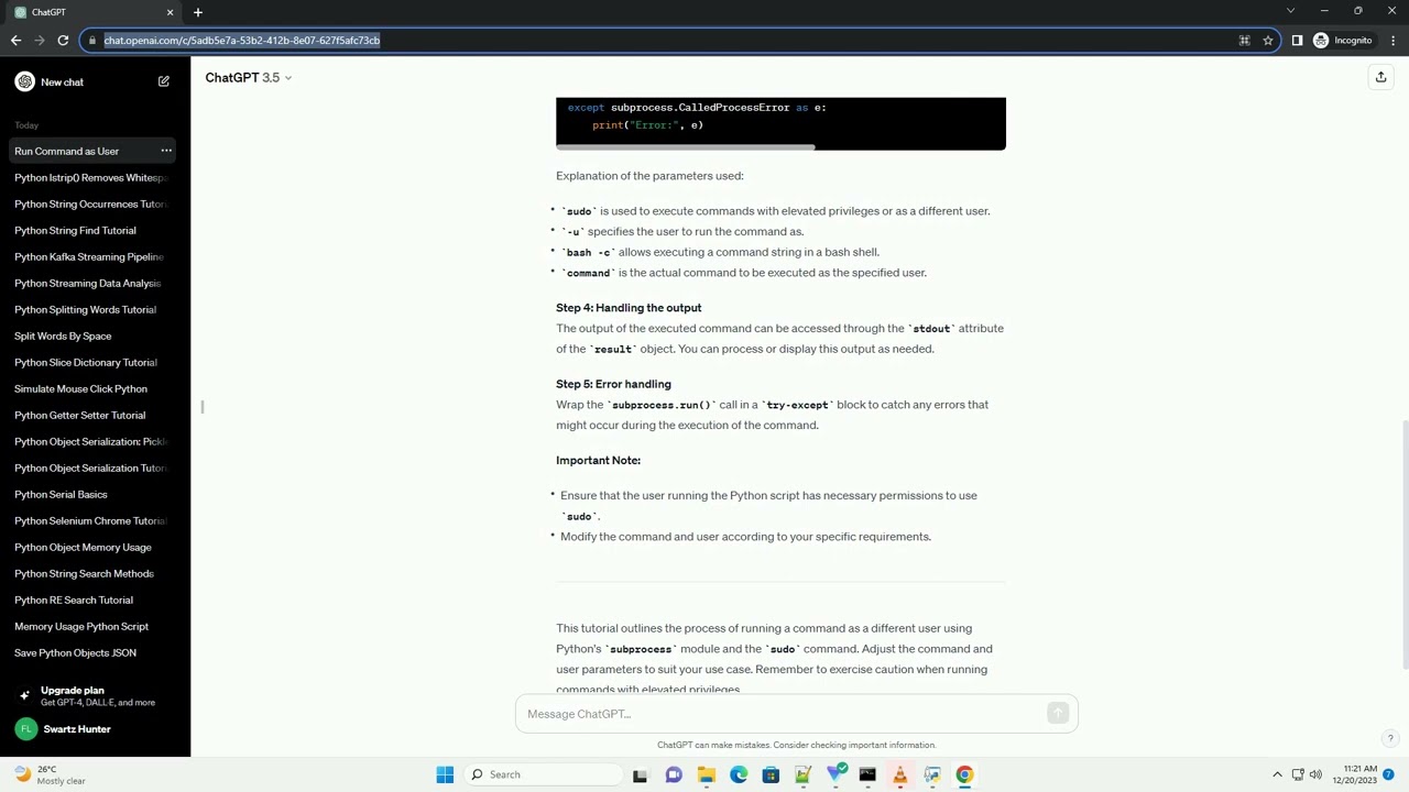 python subprocess run as user