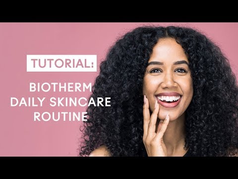 Daily skincare routine with Biotherm