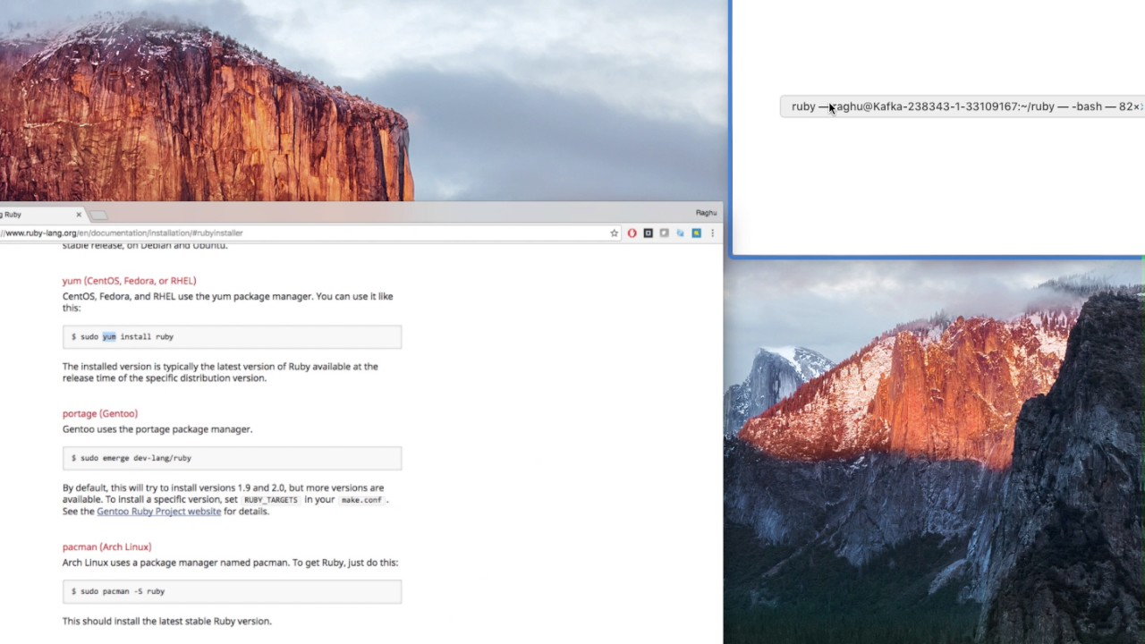 Lecture 1: Environment setup for Ruby