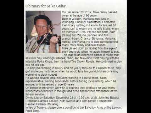 MIKE GALAY OBITUARY