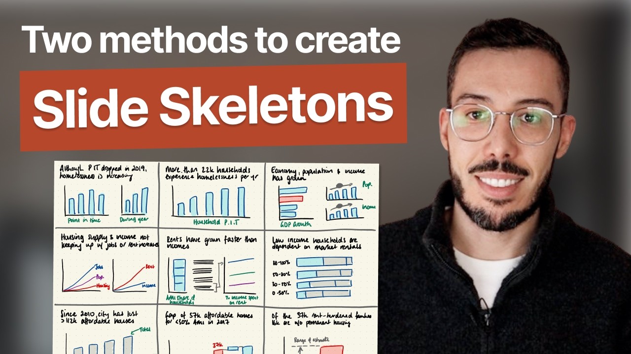 Two ways to draft slide skeletons like McKinsey