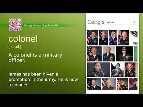 Colonel : C1 level english vocabulary lesson, www.LipLix.com