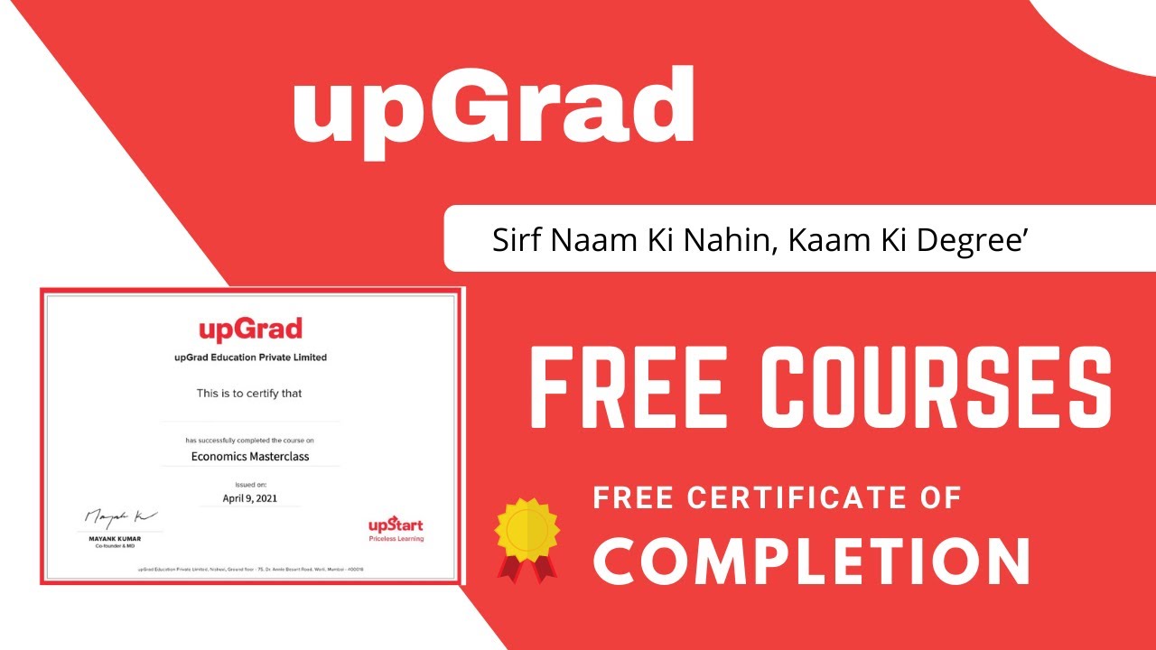 100+ Free Courses From UpGrad | Free Certificate | DSA | Data Science | Web Development | Many More