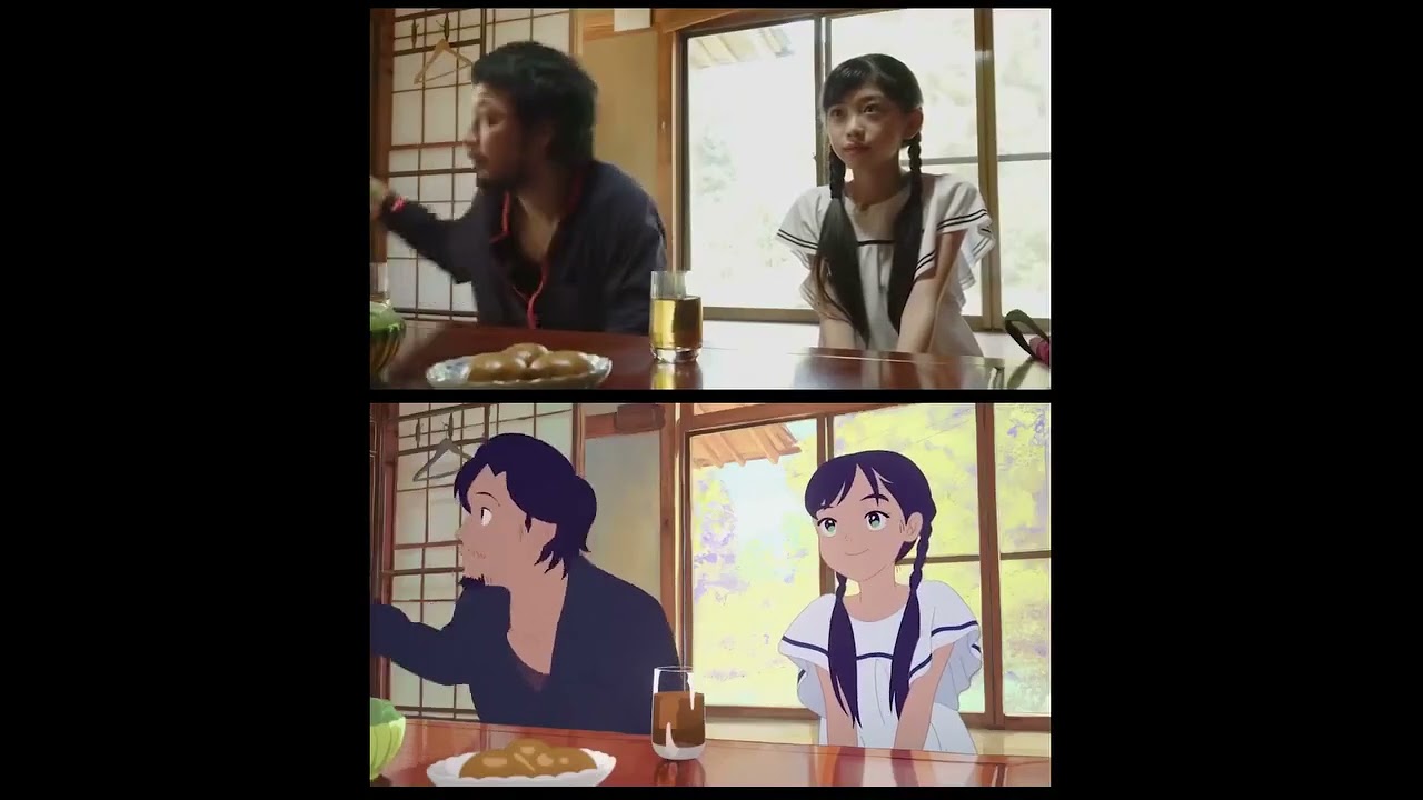 Rotoscoping example: live-action footage vs final animations 😂 ❤️