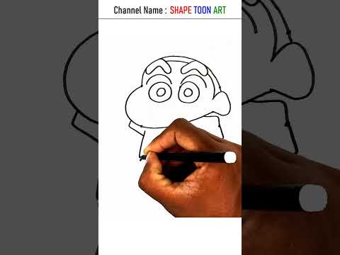 Easy shinchan drawing from dots - how to draw shinchan drawing - #shorts #shinchan #drawing #easy