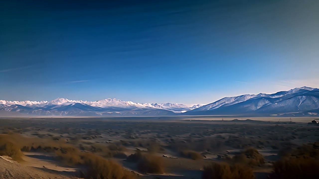 The Landscape of Mountains and Empty Land