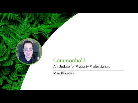 Commonhold - An Update for Property Professionals - Webinar