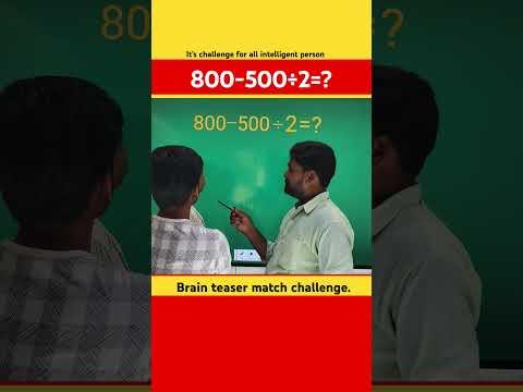 Brain 🤩teaser maths 😱challenge! #maths #challeger #puzzle #brainteaser #mathpuzzle