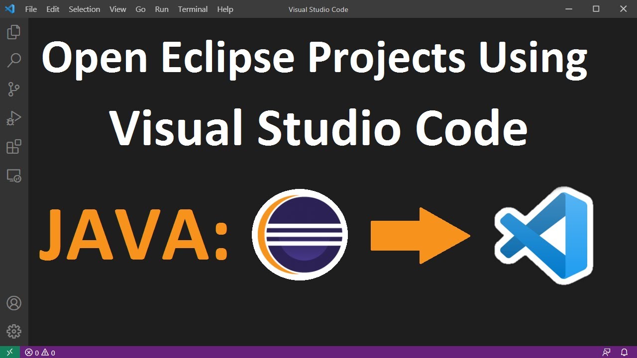 Import Eclipse Java Projects to Visual Studio Code