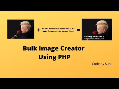 Add text on image - Bulk Image Creator Using PHP