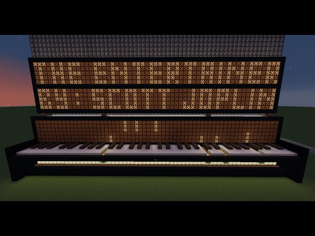Note Block Player Piano - The Entertainer by Scott Joplin Minecraft Map