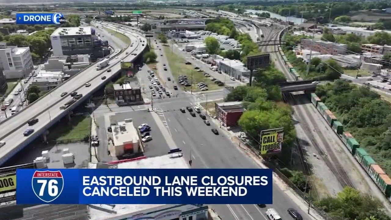First of 4 Schuylkill Expressway eastbound closures in Philadelphia canceled this weekend