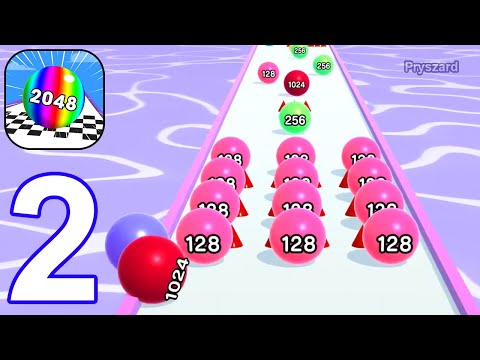 Ball Run 2048 - Gameplay Walkthrough Part 2 Satisfying Going Balls Merge Infinity Mode Best 16B