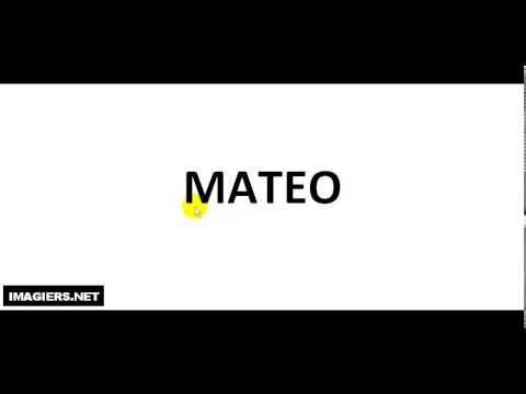 How To Pronounce French Christian Name = MATEO