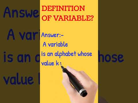 Definition of Variables? /#shorts /#definition .