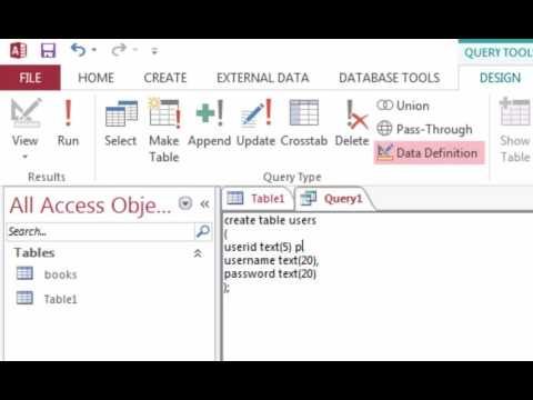 SQL Create Table with Primary Key