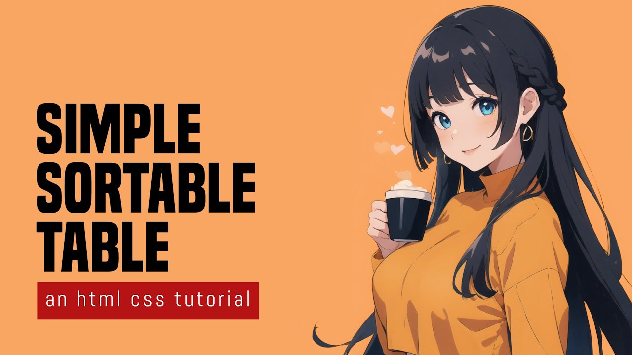 Sortable Table In HTML Javascript (Ascendint/Descending Order)